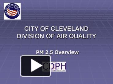 PPT – CITY OF CLEVELAND DIVISION OF AIR QUALITY PowerPoint presentation ...