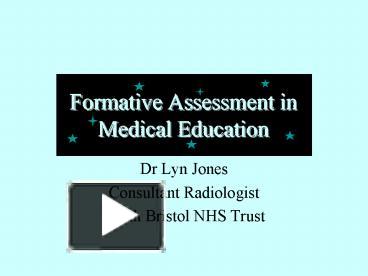 PPT – Formative Assessment in Medical Education PowerPoint presentation ...