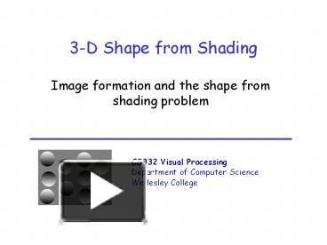 PPT – 3-D Shape from Shading PowerPoint presentation | free to download ...