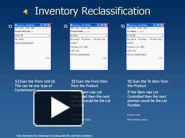 PPT – Inventory Reclassification PowerPoint presentation | free to ...