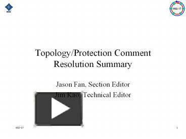 PPT – Topology/Protection Comment Resolution Summary PowerPoint ...