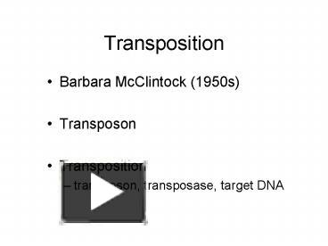 PPT – Transposition PowerPoint presentation | free to view - id: 2608b2 ...