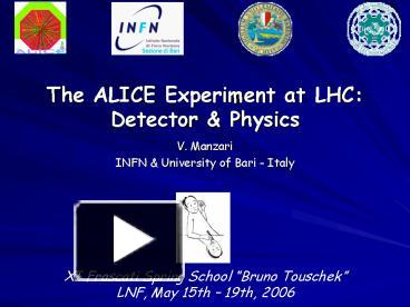 The ALICE Experiment at LHC: Detector presentation | free to view