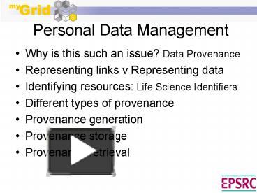 Personal Data Management presentation | free to view