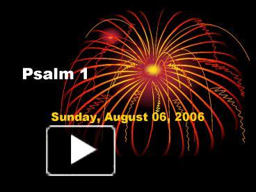 Psalm 1 presentation | free to view