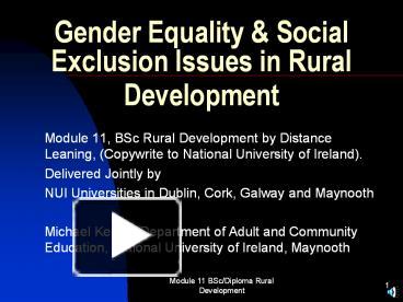Gender Equality presentation | free to download