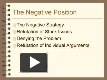 PPT – The Negative Position PowerPoint presentation | free to view - id ...