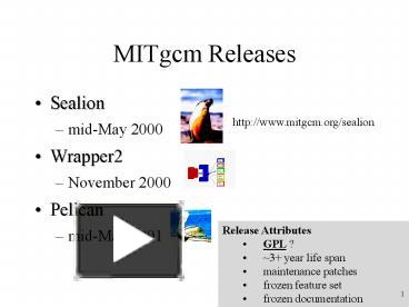 PPT – MITgcm Releases PowerPoint presentation | free to view - id ...