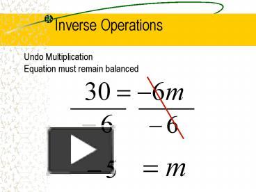 Inverse Operations presentation | free to view