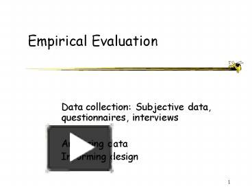 PPT – Empirical Evaluation PowerPoint presentation | free to view - id ...