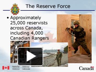 The Reserve Force presentation | free to view