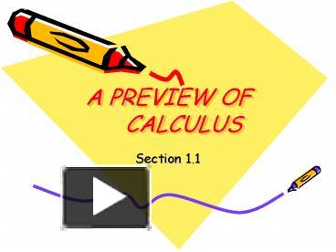 PPT – A PREVIEW OF CALCULUS PowerPoint presentation | free to view - id ...