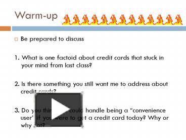 Warmup presentation | free to view