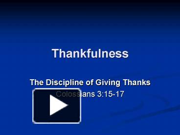 Thankfulness presentation | free to view