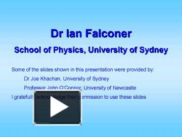 PPT – Dr Ian Falconer PowerPoint presentation | free to view - id ...