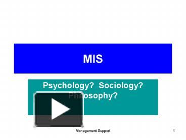 PPT – MIS PowerPoint presentation | free to download - id: 2632b5-ZDc1Z