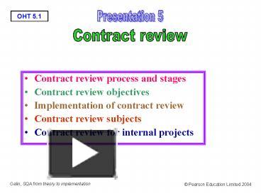 Contract review process and stages presentation | free to view