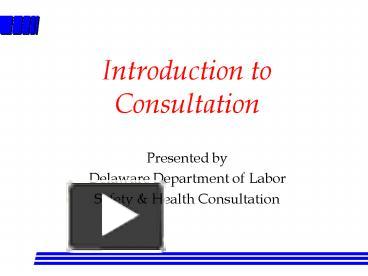 Introduction to Consultation presentation | free to view