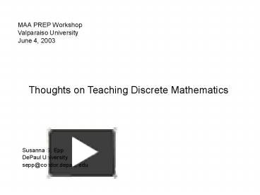 MAA PREP Workshop presentation | free to download