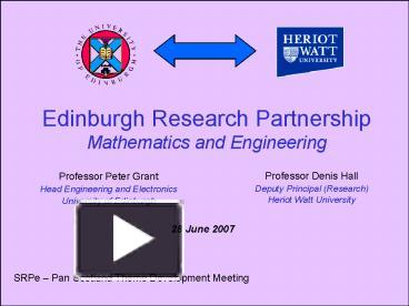PPT – University of Edinburgh PowerPoint presentation | free to view ...