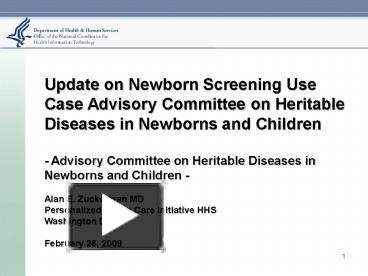 Newborn Screening Presentation presentation | free to view