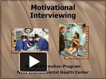 Motivational Interviewing presentation | free to view