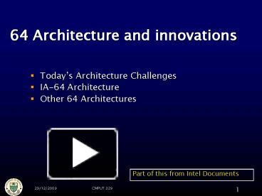 PPT – 64 Architecture and innovations PowerPoint presentation | free to ...