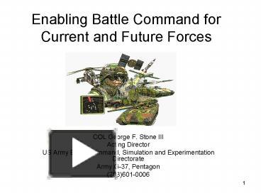 PPT – Enabling Battle Command for Current and Future Forces PowerPoint ...