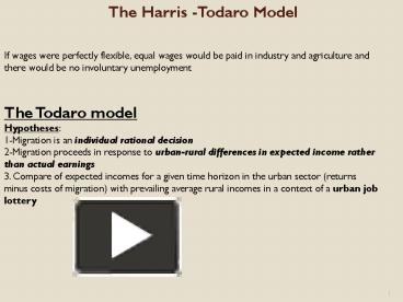 The Todaro model presentation | free to view