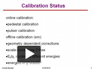 PPT – Calibration Status PowerPoint presentation | free to download ...