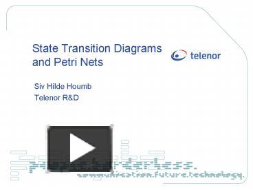 PPT – State Transition Diagrams and Petri Nets PowerPoint presentation ...
