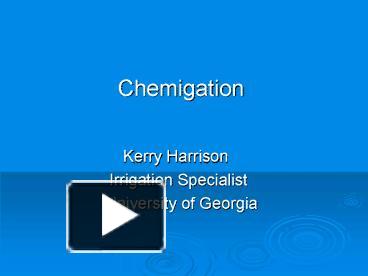 Chemigation presentation | free to view