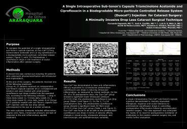 PPT – poster ARVO PowerPoint presentation | free to view - id: 264f95-ZDc1Z