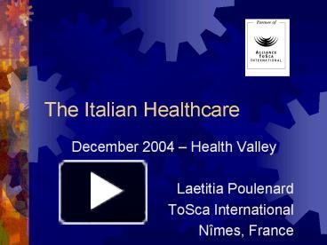 The Italian Healthcare presentation | free to view