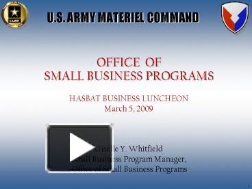 U.S. ARMY MATERIEL COMMAND presentation | free to view