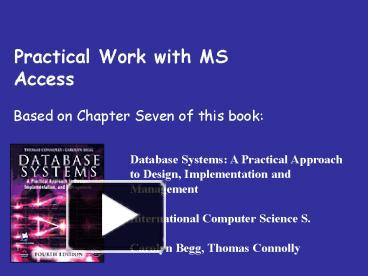 PPT – Database Systems: A Practical Approach to Design, Implementation ...
