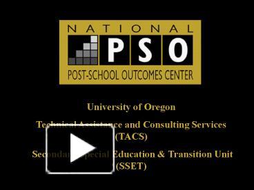 University of Oregon presentation | free to view