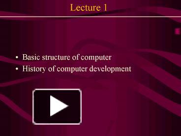 Basic structure of computer presentation | free to view