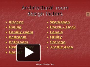 PPT – Architectural room design factors PowerPoint presentation | free ...