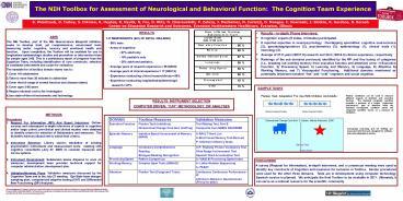 The NIH Toolbox for Assessment of Neurological and Behavioral Function ...