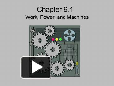 PPT – Work, Power, and Machines PowerPoint presentation | free to ...