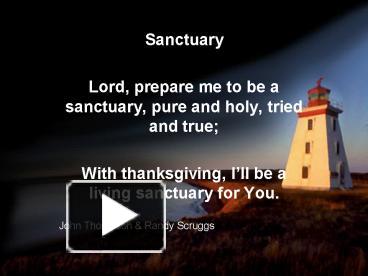 Sanctuary presentation | free to view
