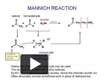 MANNICH REACTION presentation | free to view