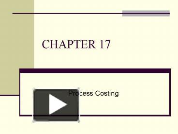 PPT – Process Costing PowerPoint presentation | free to view - id ...