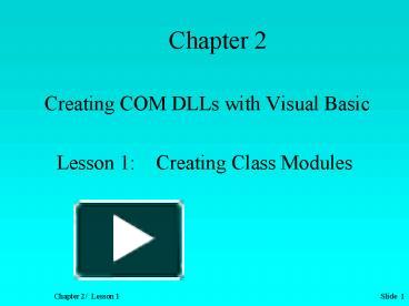 PPT – Creating COM DLLs with Visual Basic PowerPoint presentation ...