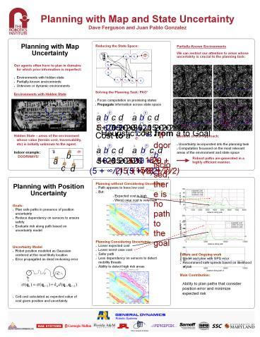 PPT – Planning with Map and State Uncertainty PowerPoint presentation ...