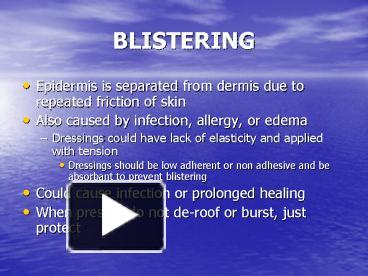 BLISTERING presentation | free to view