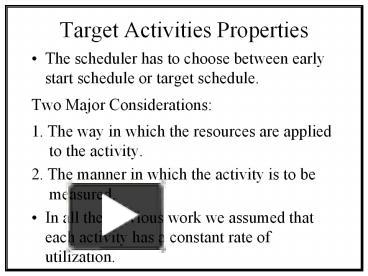 Target Activities Properties presentation | free to download