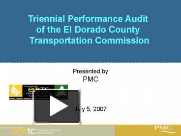PPT – Triennial Performance Audit PowerPoint presentation | free to ...