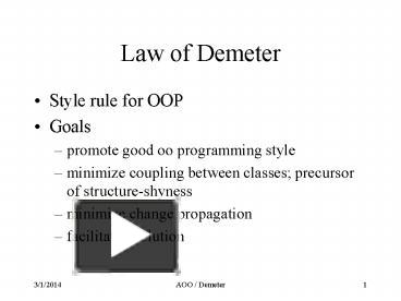 Law of Demeter presentation | free to download